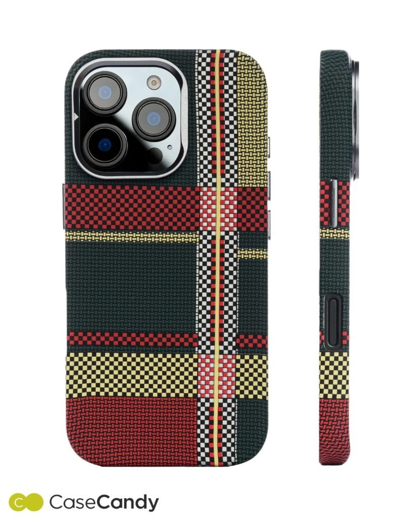 Magsafe Carbon Fiber Case for iPhone 16 Pro Max - Race Track Green-Red